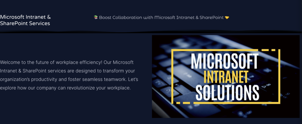 Microsoft Intranet & SharePoint Services - Web Technology Expert